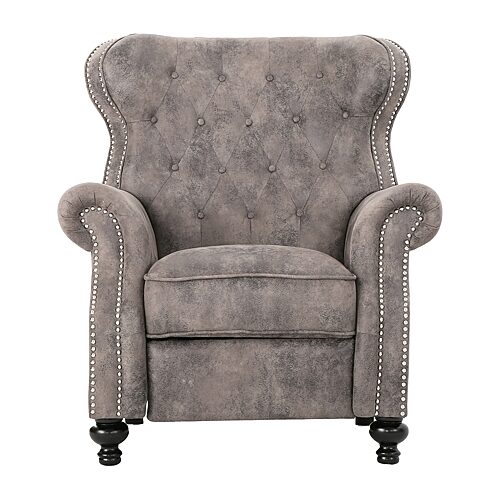 Click here for Walder Tufted Roll-Arm Recliner  One Size  Gray prices