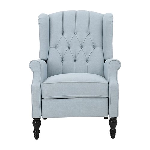Click here for Walter Tufted Roll-Arm Recliner  One Size  Blue prices