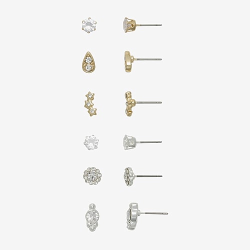 Click here for Mixit Womens Cubic Zirconia Flower Star Hypoallerg... prices
