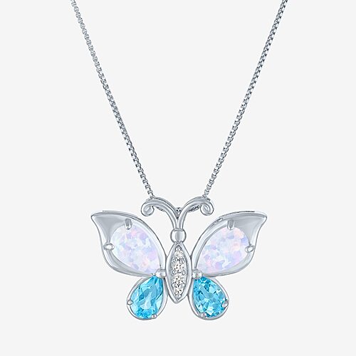Click here for Womens Lab-Created Opal and Genuine Blue Topaz Ste... prices