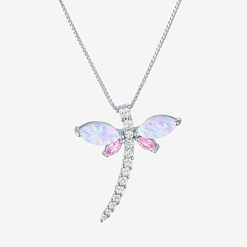 Click here for Womens Lab Created White Opal Sterling Silver Drag... prices
