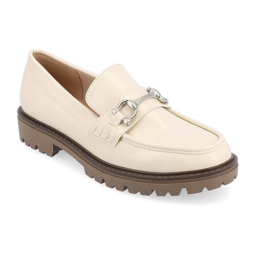 Journee Collection Womens Jessamey Slip On Loafers - Off White