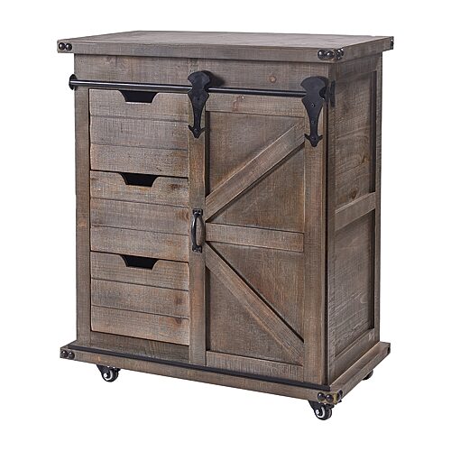 Click here for Stylecraft Persley Grey Wooden Accent Cabinet  One... prices