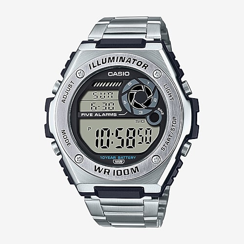 Click here for Casio Mens Silver Tone Stainless Steel Bracelet Wa... prices