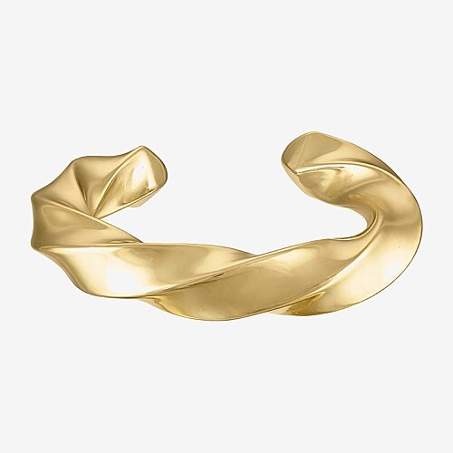 Click here for Womens 14K Gold Over Silver Bangle Bracelet  One S... prices