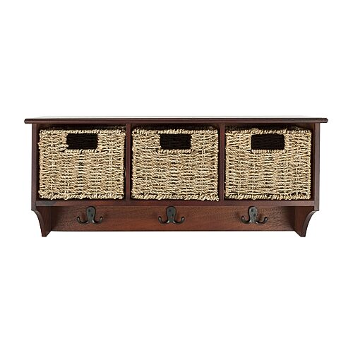 Click here for Finley Hanging 3-Basket Wall Rack - Cherry prices