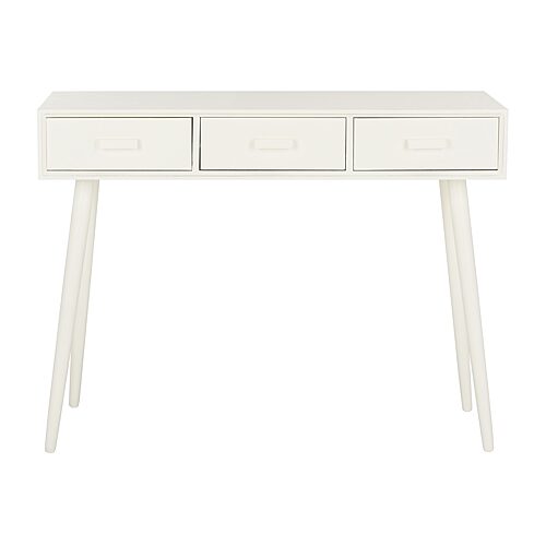 Albus 3-Drawer Console Table - Distressed White