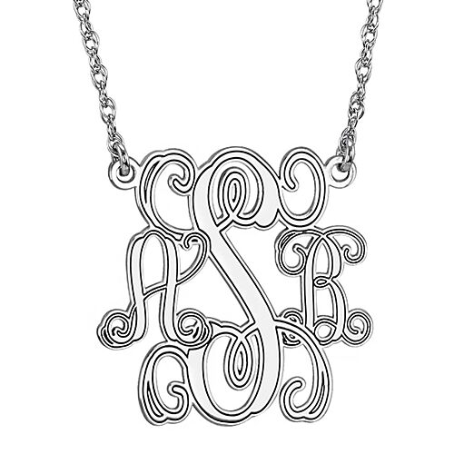 Click here for Personalized Personalized Sterling Silver 25mm Mon... prices
