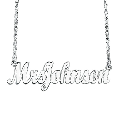Click here for Personalized 14K Gold Over Sterling Silver Mrs Nam... prices