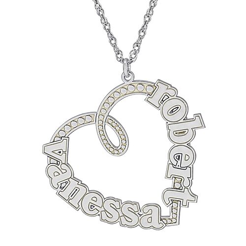 Click here for Personalized Sterling Silver Couples Name Heart Pe... prices