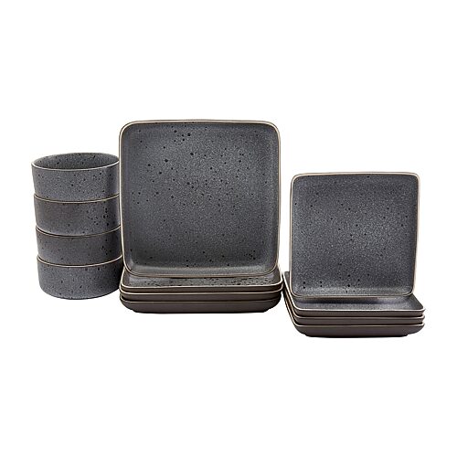 Tabletops Unlimited Madison 12-pc. Stoneware Dinnerware Set  One Size  Gray