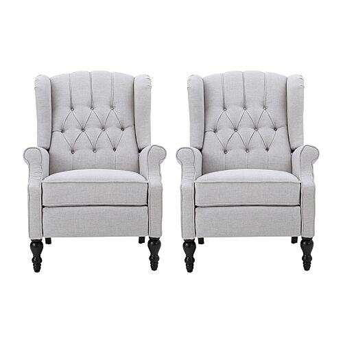 Click here for 2-pc. Tufted Roll-Arm Recliner  One Size  Gray prices