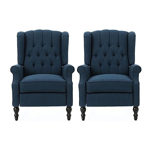 Click here for 2-pc. Tufted Roll-Arm Recliner  One Size  Blue prices
