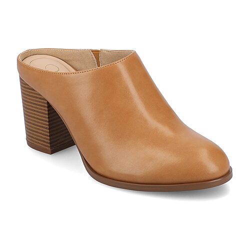 Journee Collection Womens Kendra Open Heeled Pointed Toe Pumps - Tan