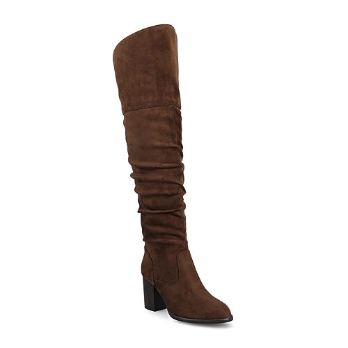 Click here for Journee Collection Womens Kaison Wide Calf Stacked... prices