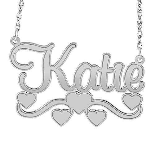 Click here for Personalized 14K Gold Over Sterling Silver Name Ne... prices
