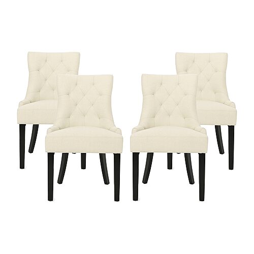 Click here for 4 Piece Hayden Dining Chair Set Beige  One Size  B... prices