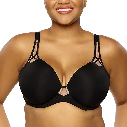 Click here for Paramour T-Shirt Full Coverage Bra 135087  D  Blac... prices