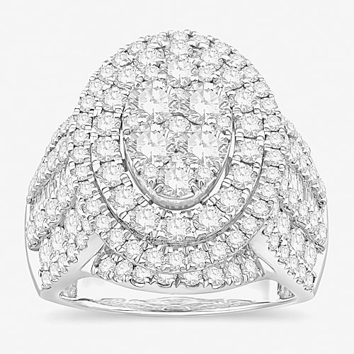 Click here for Womens 4 CT. T.W. Natural White Diamond 10K Gold O... prices