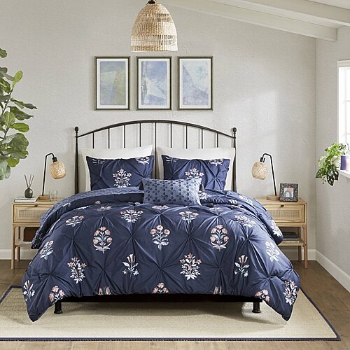 Click here for Madison Park Marfa Pintuck 4-Pc. Comforter Set  Ki... prices