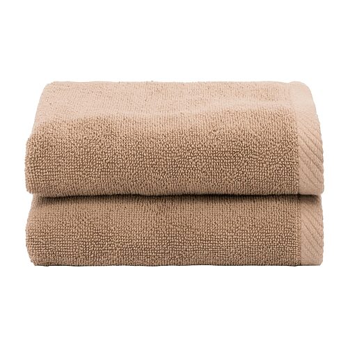 Linum Home Ediree Turkish Cotton 2 Piece Hand Towels Set - Cocoa