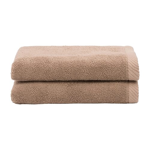 Linum Home Ediree Turkish Cotton 2 Piece Fingertip Towels Set - Cocoa