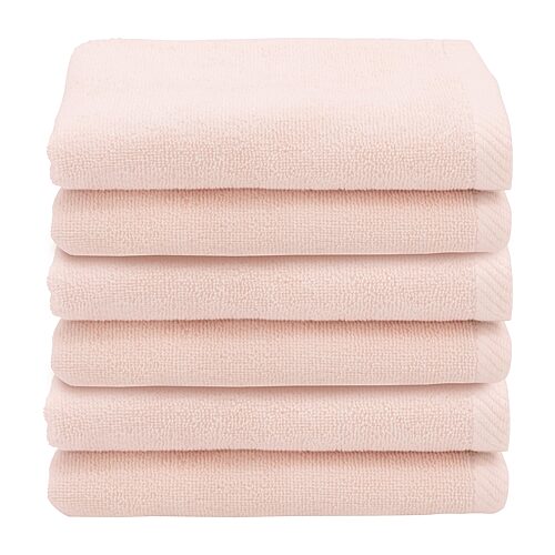 Linum Home Ediree Turkish Cotton 6 Piece Fingertip Towels Set - Blush