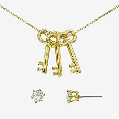 Click here for Sparkle Allure Womens Cubic Zirconia 14K Gold Over... prices