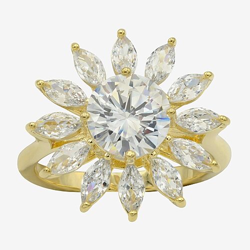 Click here for Sparkle Allure Womens Cubic Zirconia 14K Gold Over... prices
