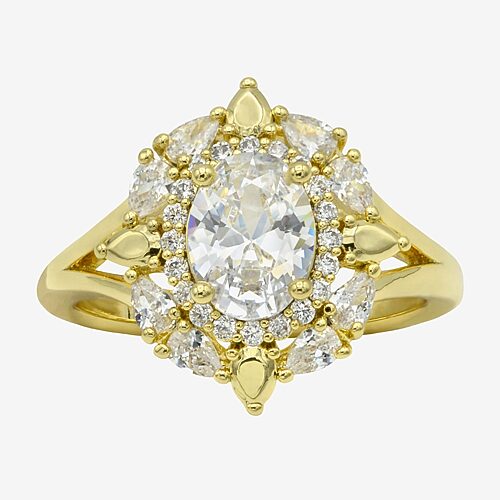 Click here for Sparkle Allure Womens Cubic Zirconia 14K Gold Over... prices
