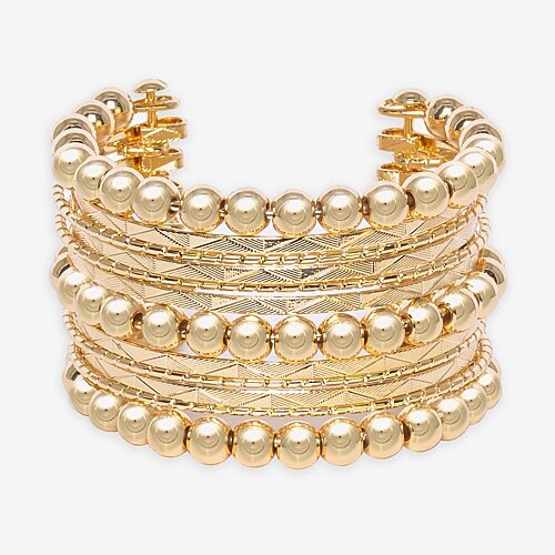 Click here for Bold Elements Gold Tone Womens Cuff Bracelet  One... prices