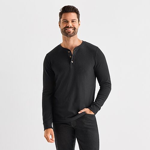 Click here for St. Johns Bay Honeycomb Mens Henley Neck Long Slee... prices