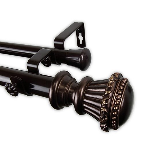 Click here for Rod Desyne Chance Double Curtain Rod  One Size  Br... prices
