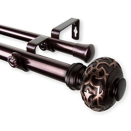 Click here for Rod Desyne Maple Double Curtain Rod  One Size  Bro... prices