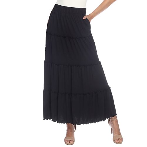 Click here for White Mark Womens Mid Rise Long Full Skirt  X-larg... prices
