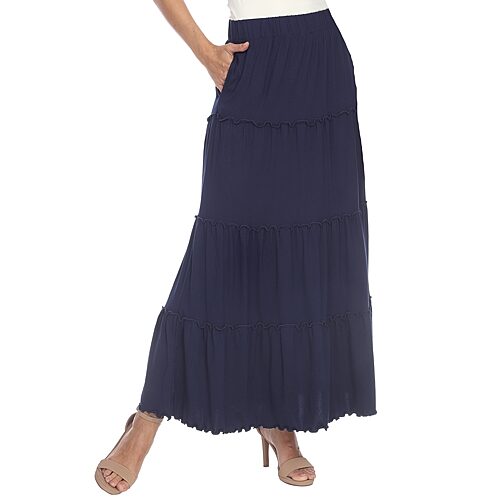 Click here for White Mark Womens Mid Rise Long Full Skirt  X-larg... prices