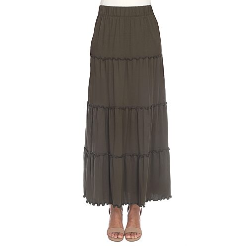 Click here for White Mark Womens Mid Rise Long Full Skirt  X-larg... prices