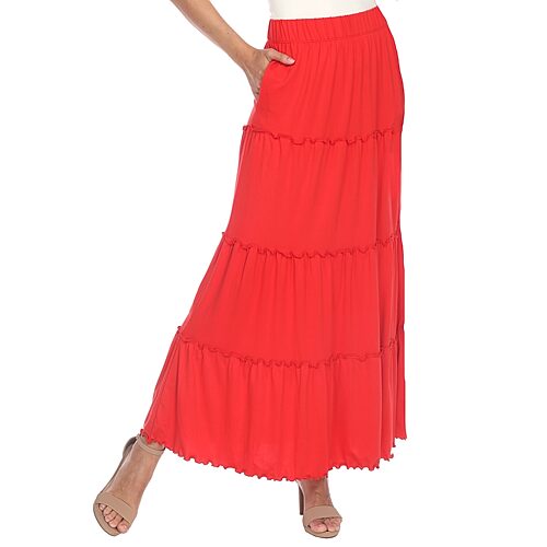 Click here for White Mark Womens Mid Rise Long Full Skirt  Small... prices