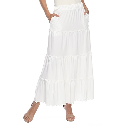 Click here for White Mark Womens Mid Rise Long Full Skirt  X-larg... prices