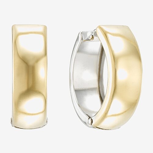 Click here for Womens 18K Two Tone Gold 14.2mm Hoop Earrings  One... prices