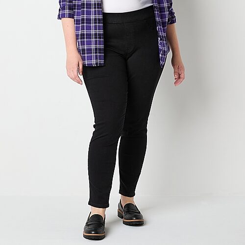 Click here for St. Johns Bay Pull On Womens Plus Mid Rise Jegging... prices