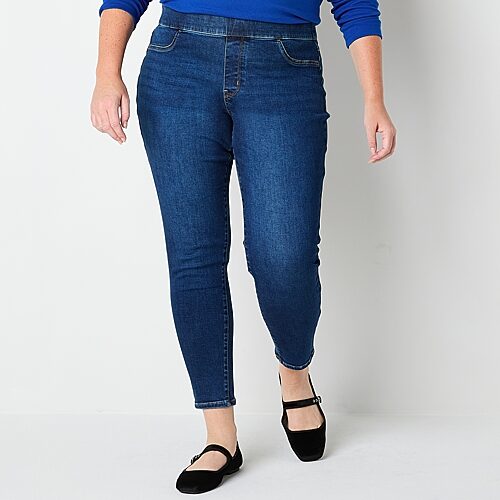 Click here for St. Johns Bay Pull On Womens Plus Mid Rise Jegging... prices