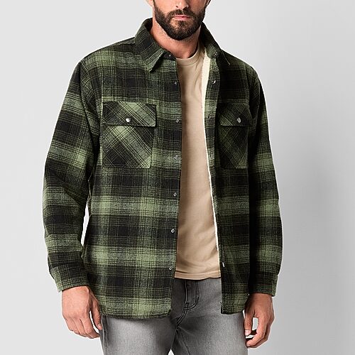 Victory Mens Lightweight Shirt Jacket  Large  Green