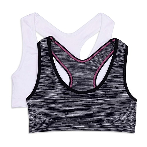 Maidenform Big Kid Girls Seamless Light Support 2-pc. Sports Sports Bra Rj4348-Atc  Small  Gray