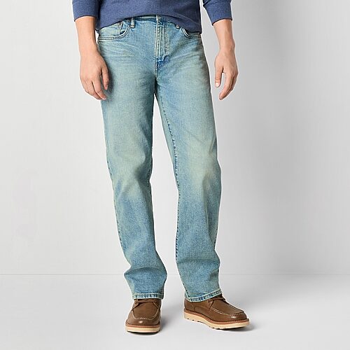 Click here for mutual weave Mens Straight Leg Relaxed Fit Jean  4... prices