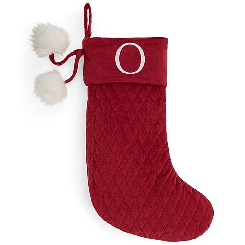 Click here for North Pole Trading Co. Red Quilted Monogram Christ... prices