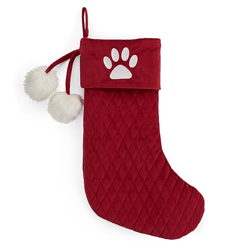 Click here for North Pole Trading Co. Red Quilted Monogram Christ... prices