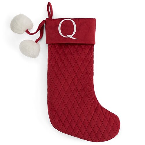 Click here for North Pole Trading Co. Red Quilted Monogram Christ... prices