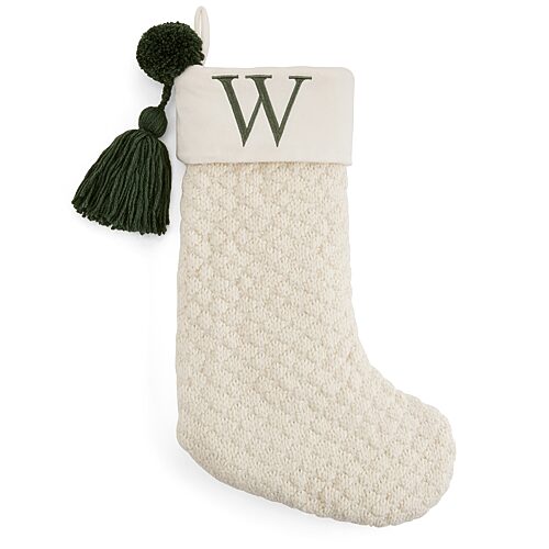 Click here for North Pole Trading Co. Ivory Knit Monogram Christm... prices