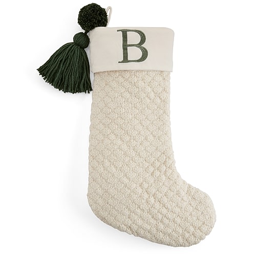 Click here for North Pole Trading Co. Ivory Knit Monogram Christm... prices